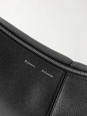 Proenza Schouler Paneled Full-grain Leather Shoulder Bag - Black