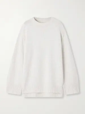 Wool Cashmere Blend Drop Shoulder Sweaters