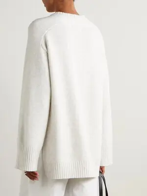 Loulou De Saison Safi Wool And Cashmere-blend Sweater - Neutrals