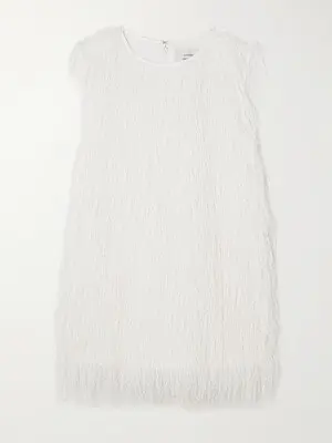 Loulou De Saison Yasmin Fringed Voile Top - White
