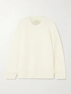 Loulou De Saison Dakota Ribbed Cashmere Sweater - Neutrals