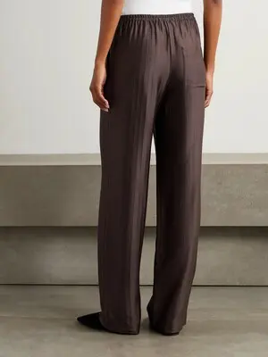 Loulou De Saison Kadala Paneled Straight-leg Pants - Brown