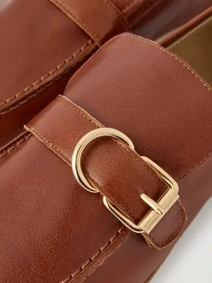 JAMIE HALLER Buckled Leather Loafers