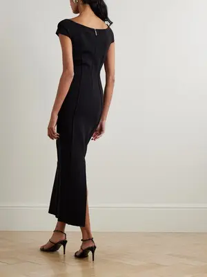 JOSEPH Foin Stretch-knit Midi Dress - Black
