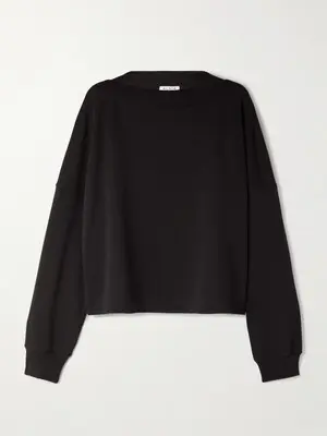 Alaïa Oversized Cotton-jersey Sweatshirt - Black