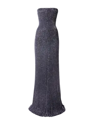 Alaïa Strapless Sequin-embellished Ribbed-knit Gown - Blue