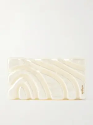 Cult Gaia Aura Embellished Acrylic Clutch - Neutrals