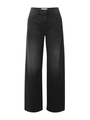 MOTHER The Dodger Sneak Mid-rise Straight-leg Jeans - Black