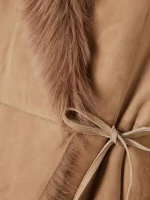 Nour Hammour Joni Shearling Coat - Brown