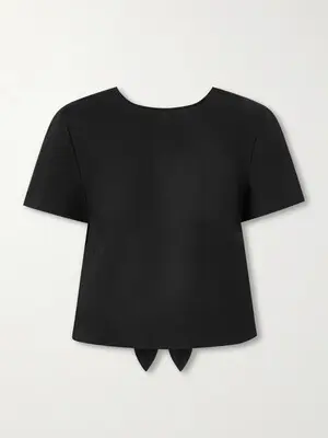 Cult Gaia Safa Bow-detailed Linen Blouse