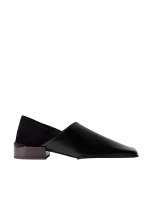 Alaïa Leather And Nubuck Loafers - Black