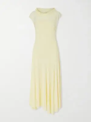Proenza Schouler Tamara Asymmetric Draped Maxi Dress - Yellow