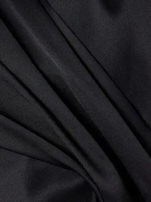 HEIRLOME Barbara Gathered Draped Silk-satin Halterneck Blouse