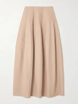 HEIRLOME Estefania Topstitched Silk Maxi Skirt