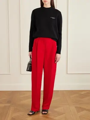 Givenchy Pleated Wide-leg Crepe Pants
