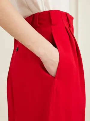 Givenchy Pleated Wide-leg Crepe Pants