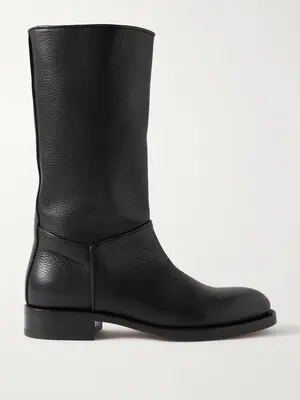 THE ROW Nobilis Textured-leather Boots