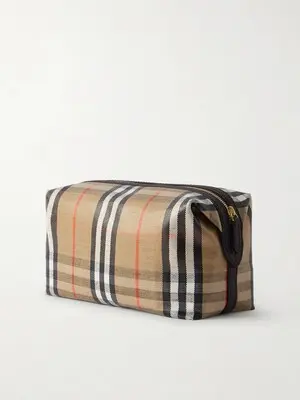 Burberry Checked Coated-canvas Wash Bag