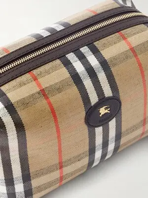 Burberry Checked Coated-canvas Wash Bag