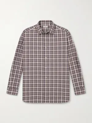Charvet Checked Cotton-flannel Shirt