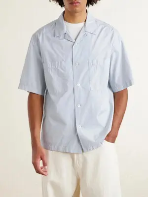 Barena Venezia Solana Camp-collar Cotton-poplin Shirt - Gray