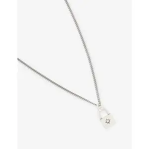 SERGE DENIMES Latch Sterling And Cubic Zirconia Necklace