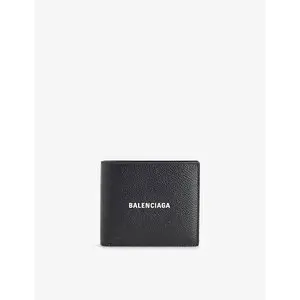 Balenciaga Cash Square Folded Leather Wallet - Black/l White