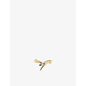 SHAUN LEANE Black Orchid Bud Ring - Yellow Gold Vermeil
