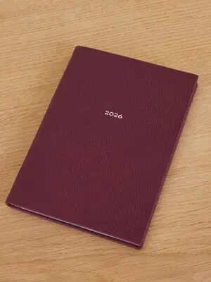 Smythson Soho Ludlow 2026 Weekly Diary - Burgundy