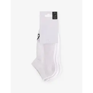 GYMSHARK Pack Of Three Cotton-blend Socks - White