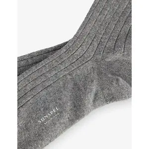 Sunspel Ribbed Cashmere Socks