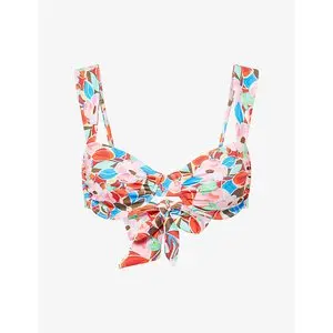 AWAY THAT DAY Isla Del Sol Bikini Top - Retro Bloom Print