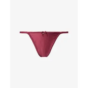 Lounge Adaline Satin Thong - Cherry Lacquer
