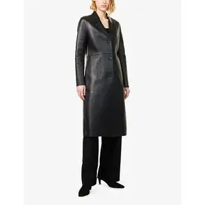 TOTEME Slim-fit Notch-lapels Leather Coat