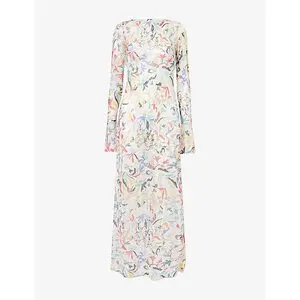Missoni Floral-print Long-sleeve Maxi Cover-up - Macro Flower Print