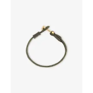 TOM FORD Braided Nylon And Gold-plated Brass Bracelet - Forest Green