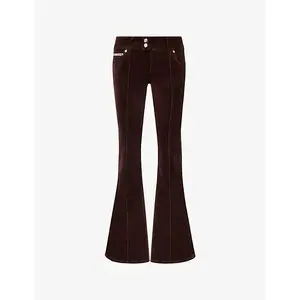 Juicy Couture Flared Velour Stretch-denim Jeans
