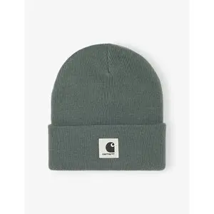 Carhartt Work In Progress Knitted Beanie With Brand Patch - Velvet Green