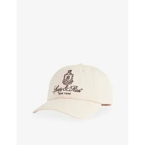 SPORTY & RICH Farm Vendome Embroidered Cap - Ecru