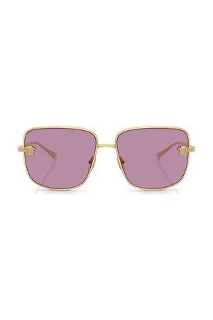 Versace Ve2282 Gold Square Frame Sunglasses