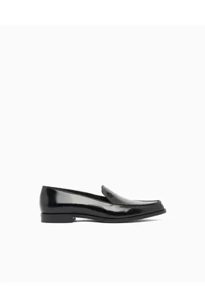 Emporio Armani Shiny Polished Leather Loafers