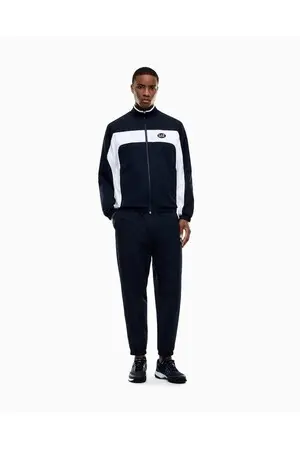 Emporio Armani Pro Tennis Tracksuit In Ventus7 Colour Block Technical Fabric