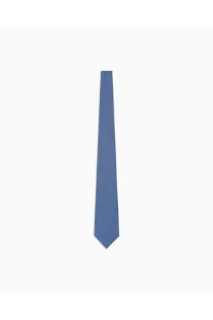 Giorgio Armani Jacquard Silk Neck Tie - Blue