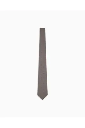 Giorgio Armani Jacquard Silk Neck Tie - Grey