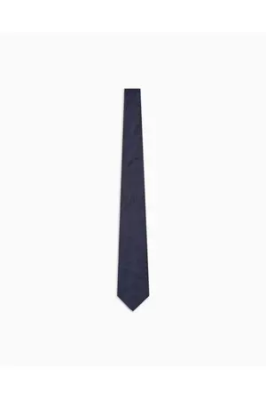 Giorgio Armani Jacquard Silk Neck Tie - Blue