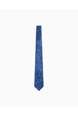 Giorgio Armani Pure Silk Standard Neck Tie - Blue