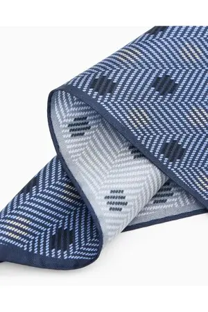 Giorgio Armani Asv Silk Pocket Square - Blue