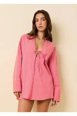 Solid & Striped Cuffed Kaftans Tunics