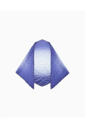 Giorgio Armani Pleated Silk Stole - Purple