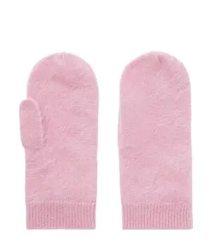 LISA YANG Brushed-cashmere Mittens - Pink